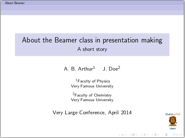 Beamer - Overleaf, Online LaTeX editor