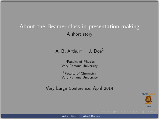 Beamer - Overleaf, Editor LaTeX online