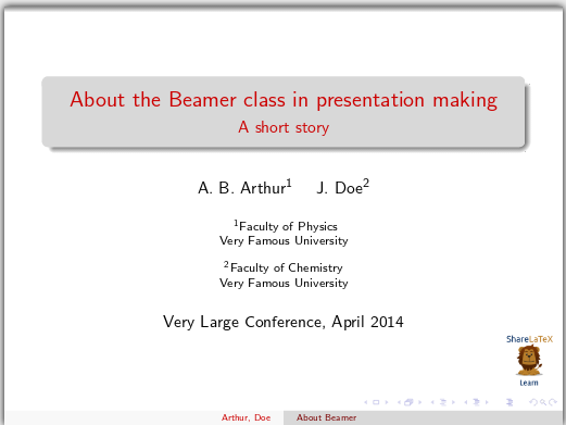 Beamer - Overleaf, Online LaTeX editor