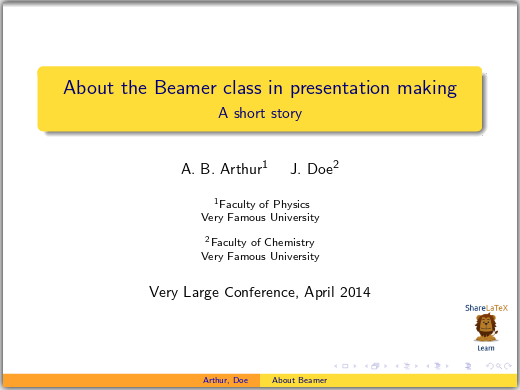 Beamer - Overleaf, Online LaTeX editor