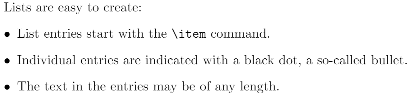 Lists Overleaf Editor LaTeX Online
