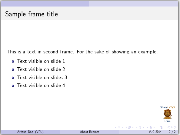 Beamer - Overleaf, Online LaTeX editor