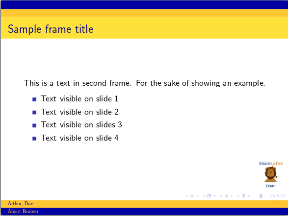 Beamer - Overleaf, Online LaTeX editor