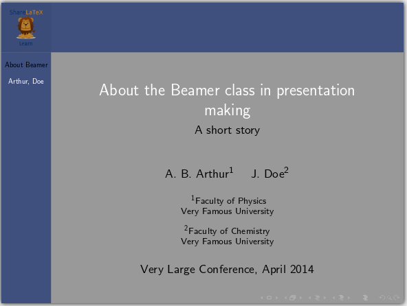 Beamer - Overleaf, Editor LaTeX online