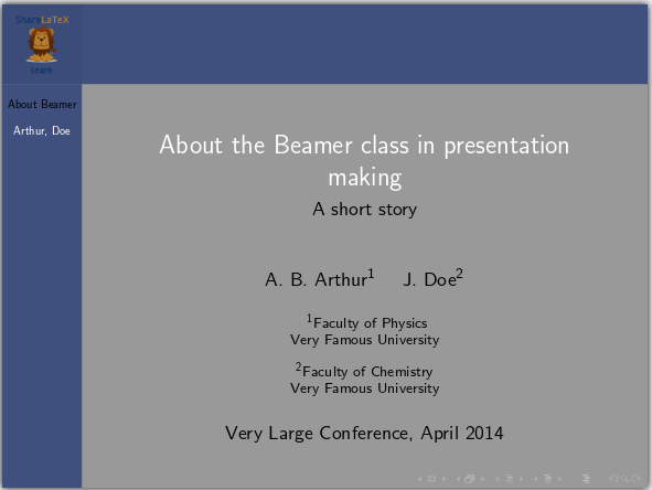 Beamer - Overleaf, Editor LaTeX online