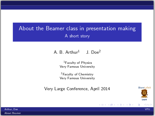 Beamer - Overleaf, Editor LaTeX online