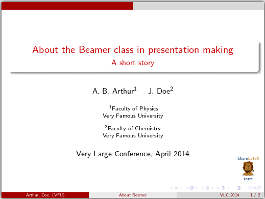 Beamer - Overleaf, Editor LaTeX online