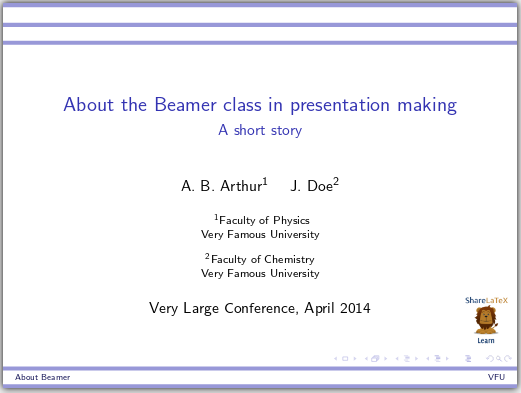 Beamer - Overleaf, Editor LaTeX online
