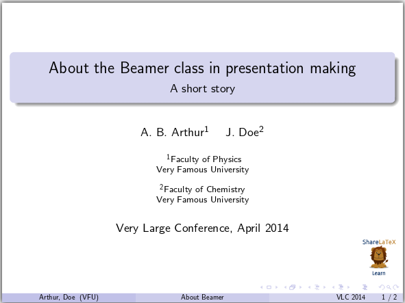 Beamer - Overleaf, Online LaTeX editor