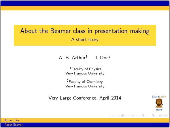 Beamer - Overleaf, Online LaTeX editor