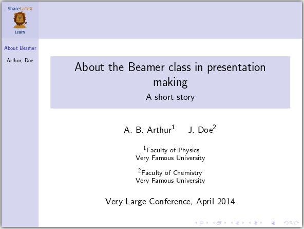 Beamer - Overleaf, Editor LaTeX online