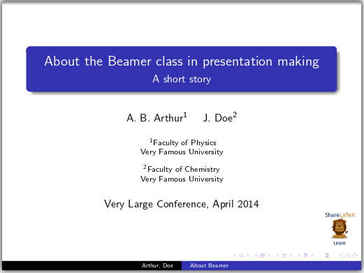Beamer - Overleaf, Editor LaTeX online