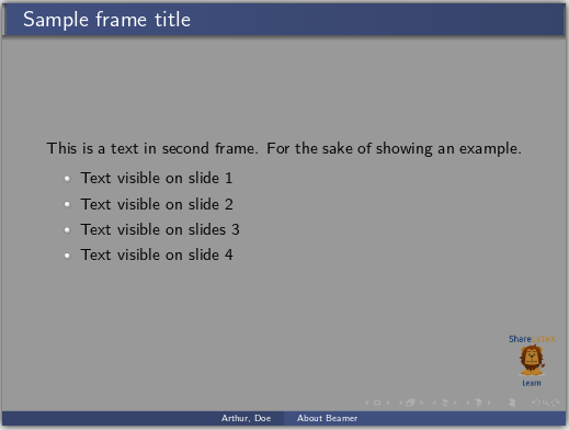 Beamer - Overleaf, Editor LaTeX online