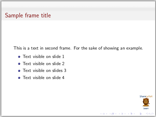 Beamer - Overleaf, Online LaTeX editor