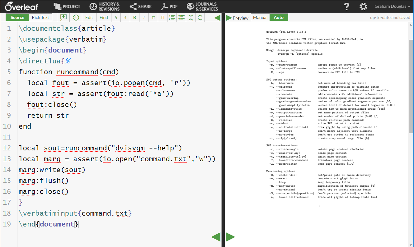 Using LuaTeX To Run Tools And Utilities Installed On Overleaf s Servers 