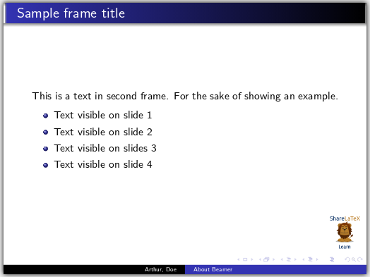 Beamer - Overleaf, Editor LaTeX online