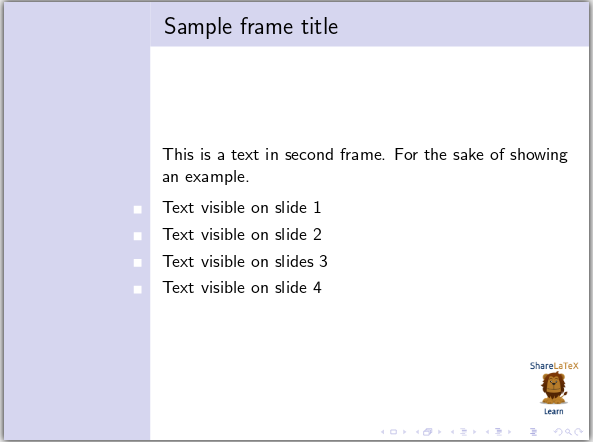 Beamer - Overleaf, Online LaTeX editor