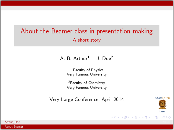 Beamer - Overleaf, Editor LaTeX online