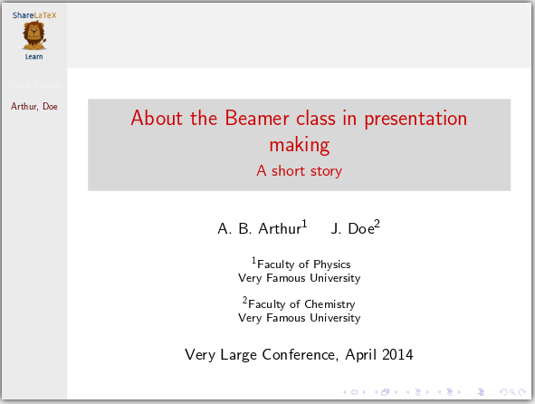 Beamer - Overleaf, Editor LaTeX online