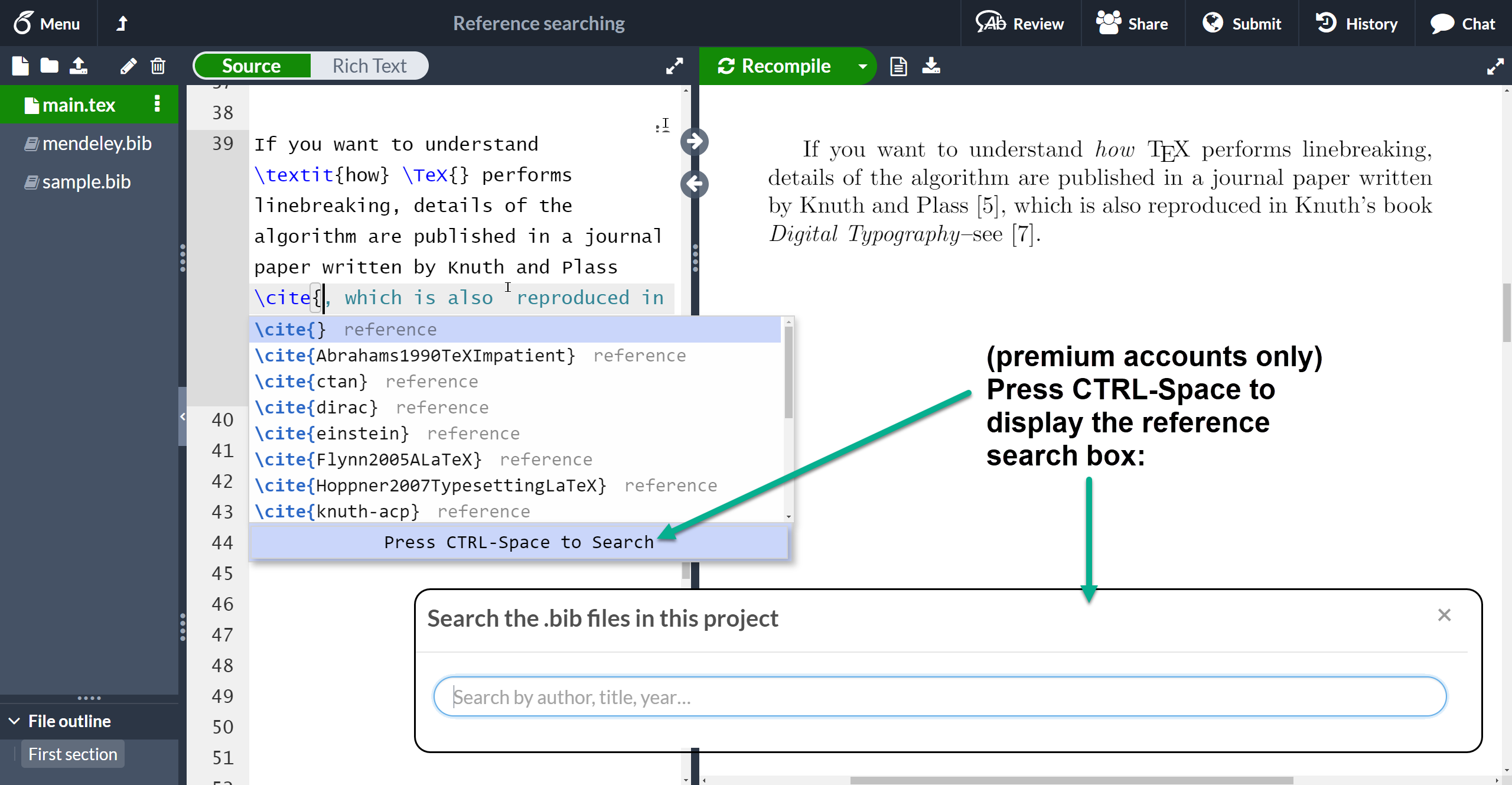Latex Ref Telegraph