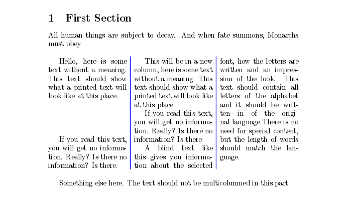 Multiple columns - Overleaf, Éditeur LaTeX en ligne